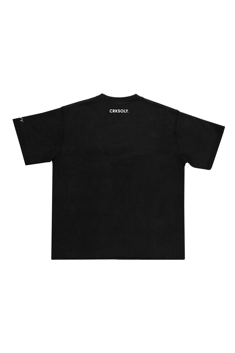 JOGA CRACK Black Oversized Tee – CVYLA