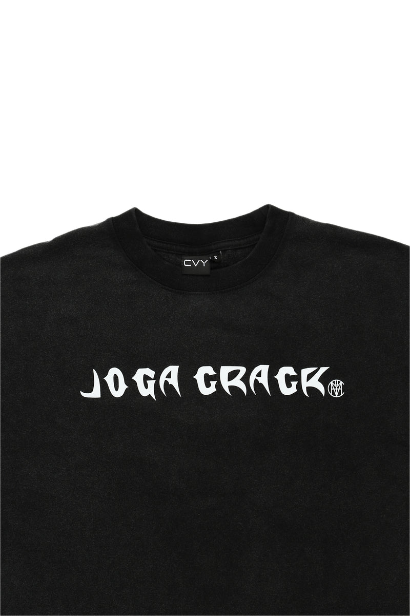 JOGA CRACK Black Oversized Tee – CVYLA